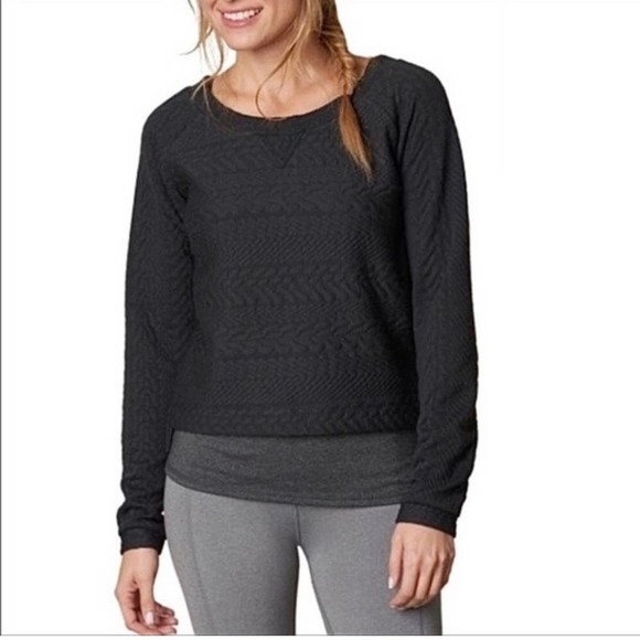 Prana | Tops | Prana Dimension Textured Long Sleeve Top Medium Black ...